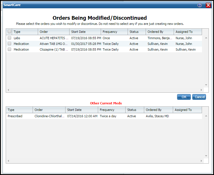 Orders Being Modified Discontinued Window Field Definitions