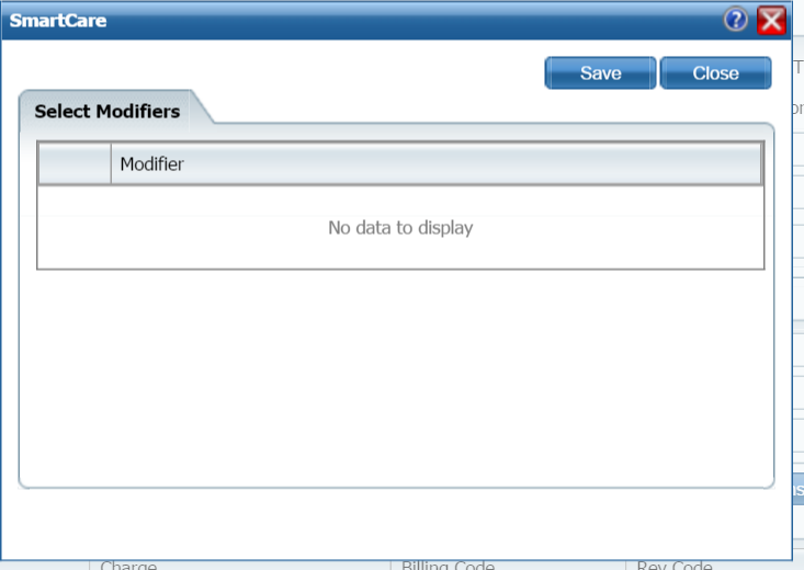 Add Modifier to the Rate Billing Codes